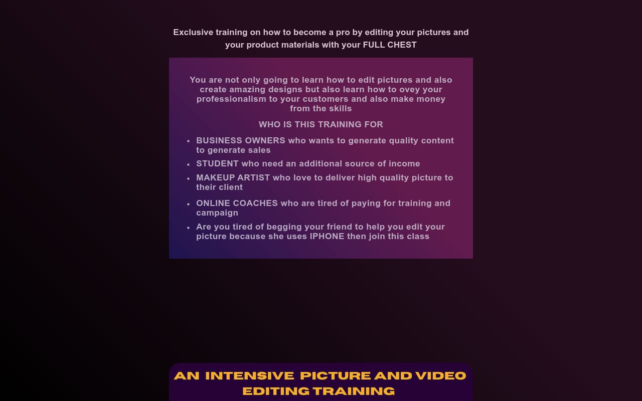 Picture editing class